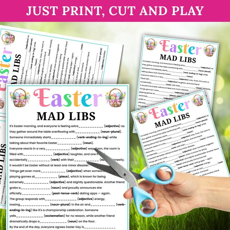 Easter Mad Libs, Easter Games, Easter Party Game, Easter Activity for ...