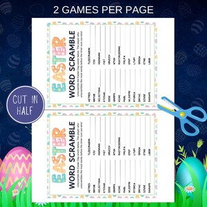 Easter Word Scramble Game, Printable Esater Games, Easter Word ...