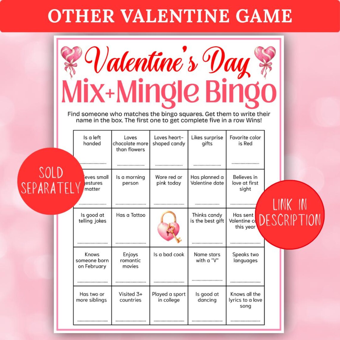 Valentine's Day Love Song Match-up, Valentines Match Game, Valentines ...