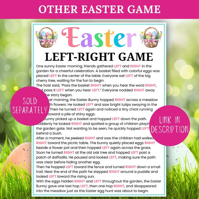 Easter Think Fast Game, Think Quick Game, Easter Trivia for Kids ...
