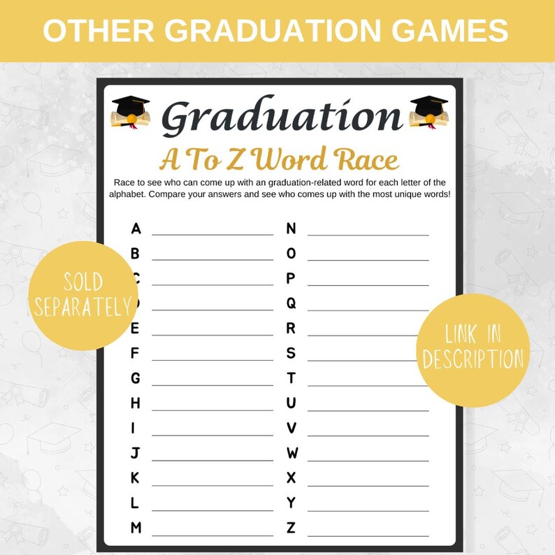 Graduation Finish the Phrase Game, Graduation Games, Printable ...