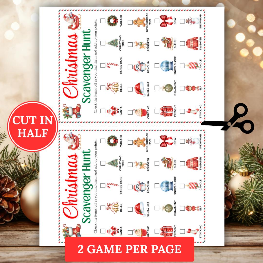 Christmas Scavenger Hunt, Printable Christmas Game, Holiday Lights Game ...