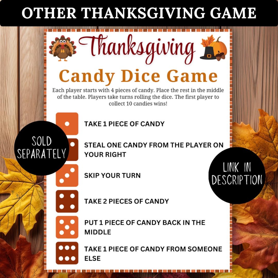 Thanksgiving Scavenger Hunt Game, Thanksgiving Printable Game, Fall ...