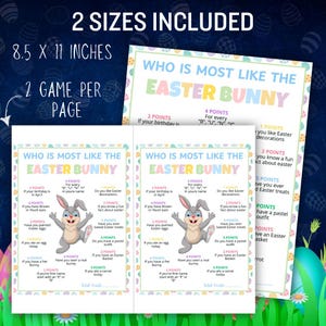 Who is Most Like the Easter Bunny Game, Printable Easter Game, Easter ...