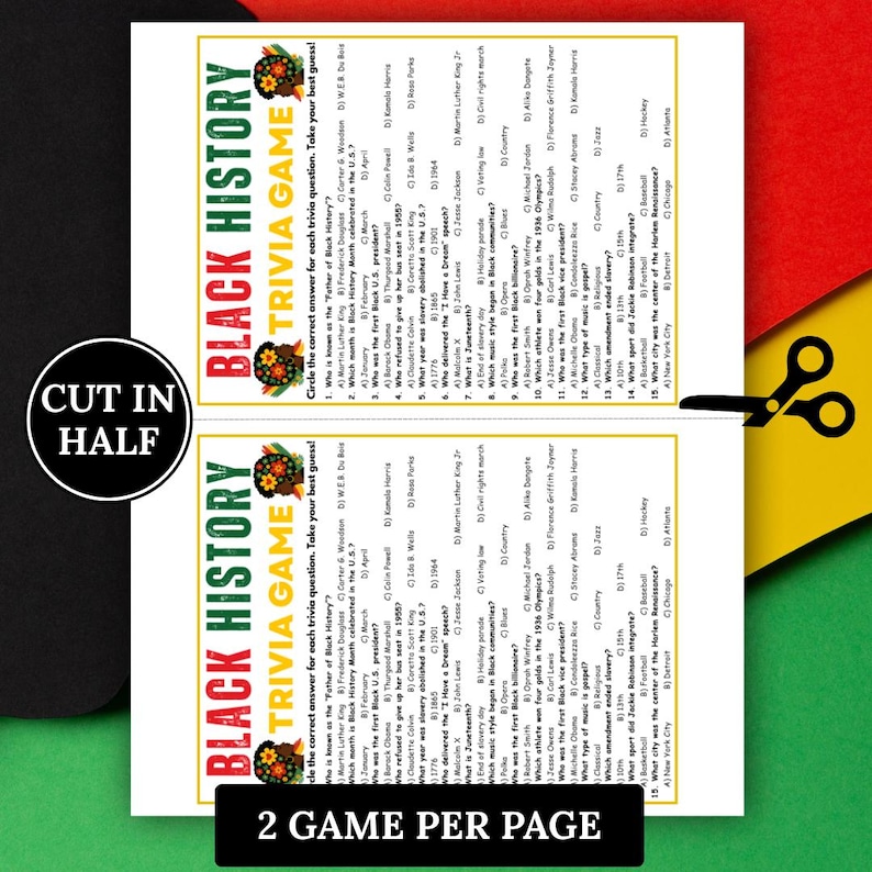 Black History Trivia Game, Black History Month, Trivia Quiz, Black ...