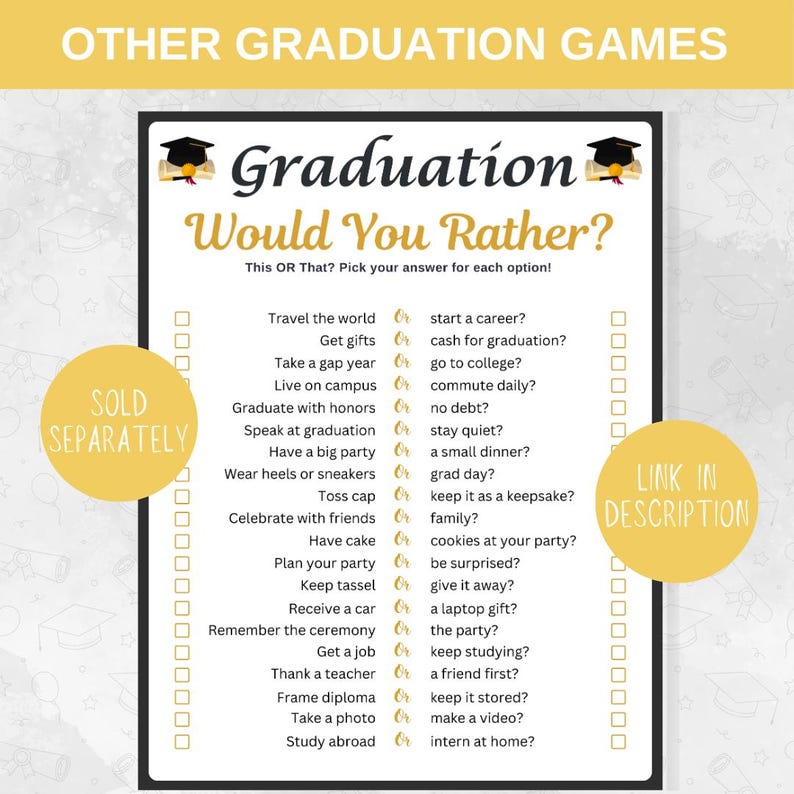 Graduation Party Games Never Have I Ever, Grad Party Games, Fun ...