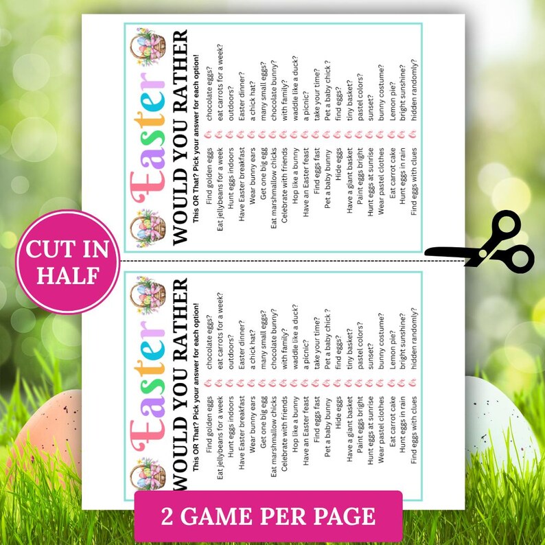 Easter This or That Game, Printable Would You Rather Game, Party Games ...