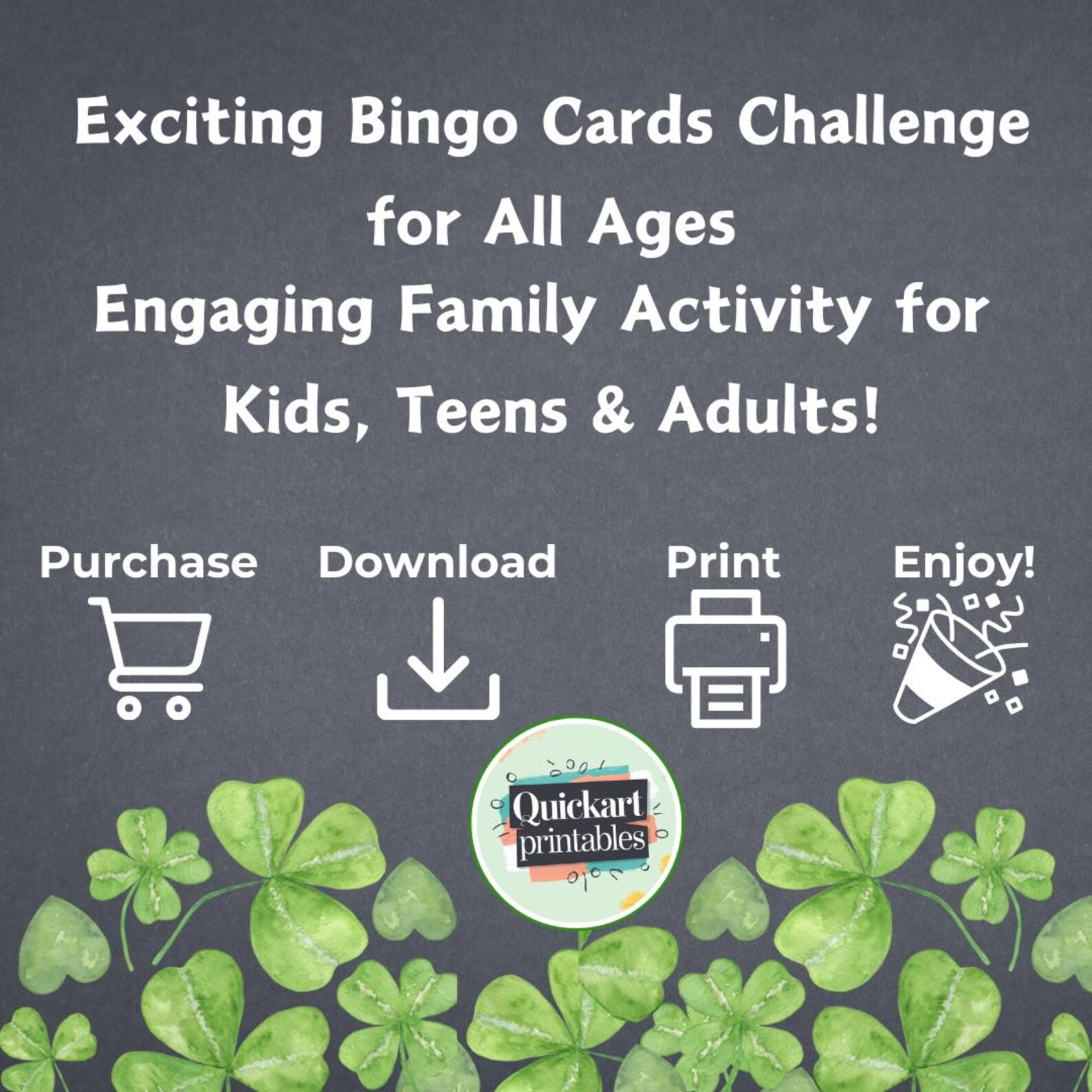 St. Patrick's Day Bingo Game, 50 St. Patrick's Bingo Cards Printable ...