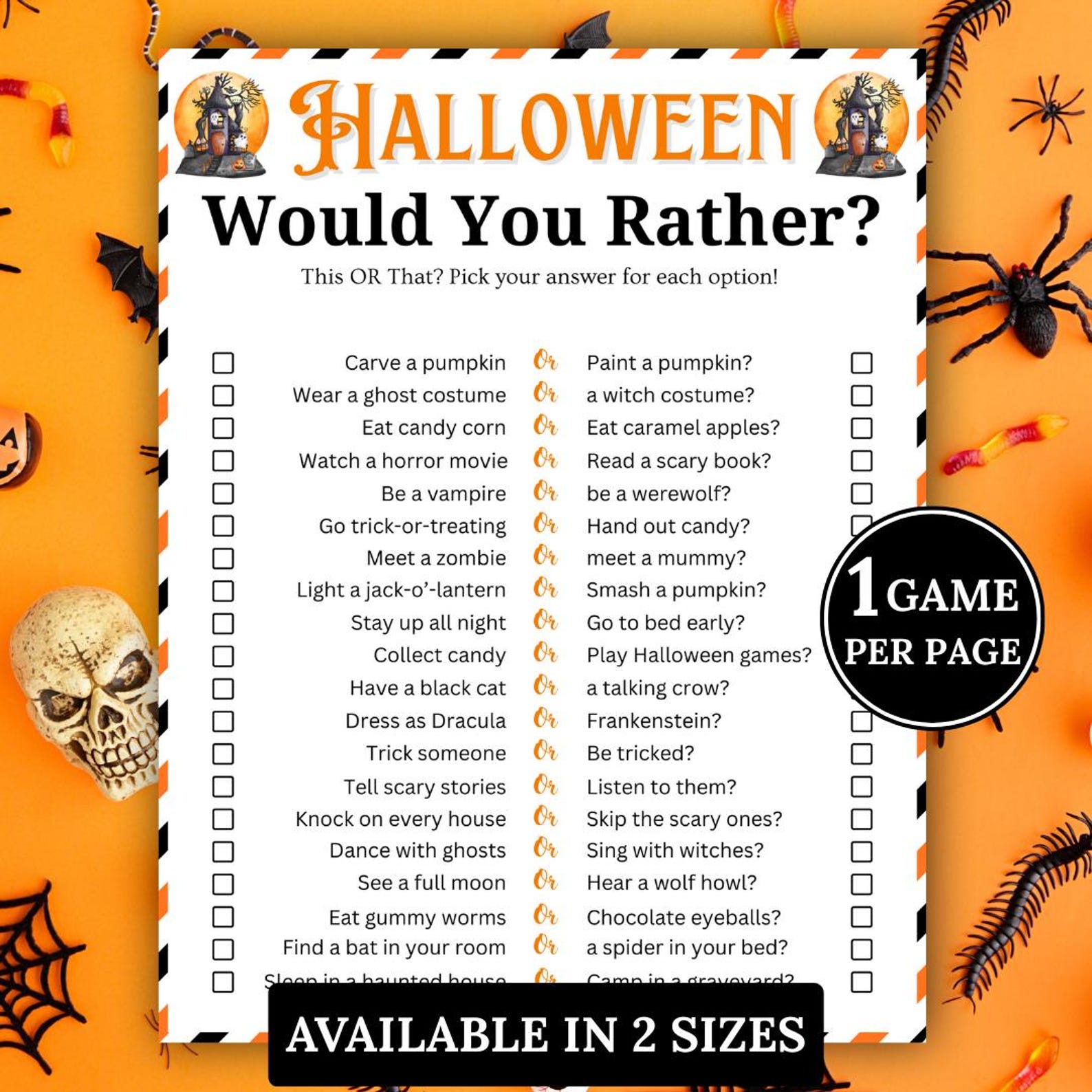 Halloween This or That Game, Would You Rather Game, Halloween Games ...
