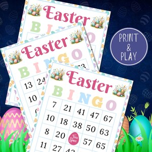 200 Easter Day Bingo Cards, Easter Day Bingo Game, Instant Download ...