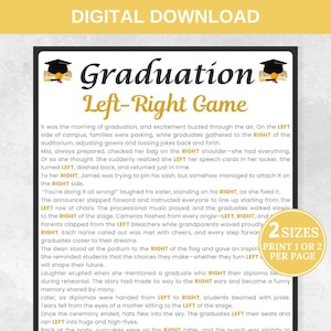 Graduation Left Right Game, Pass the Prize Gift Exchange Game ...
