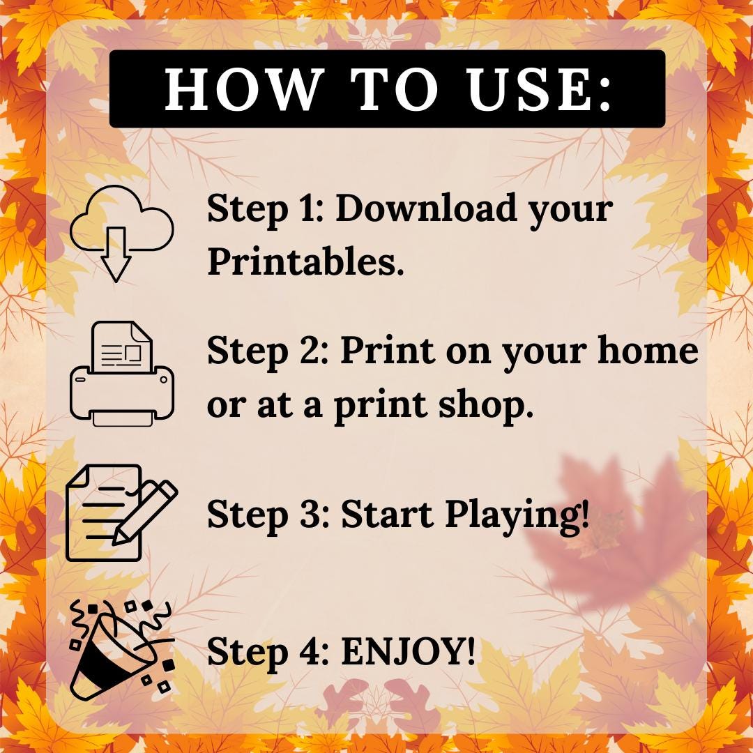 Autumn Emoji Pictionary Game, Printable Fall Emoji Quiz, Emoji Guessing ...