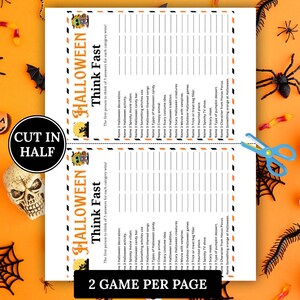 Halloween Think Fast Game, Halloween Games, Think Quick, Halloween ...