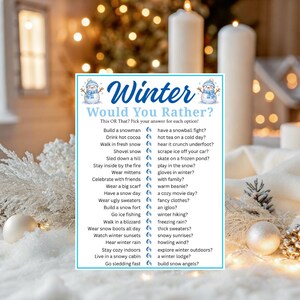 Winter This or That Game, Printable Would You Rather Game, Party Games ...