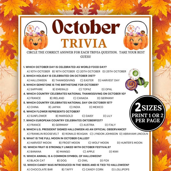 October - Etsy