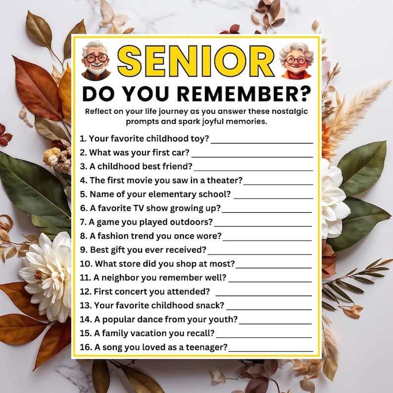Game for Senior Citizens, Do You Remember Game, Seniors Memory Games ...