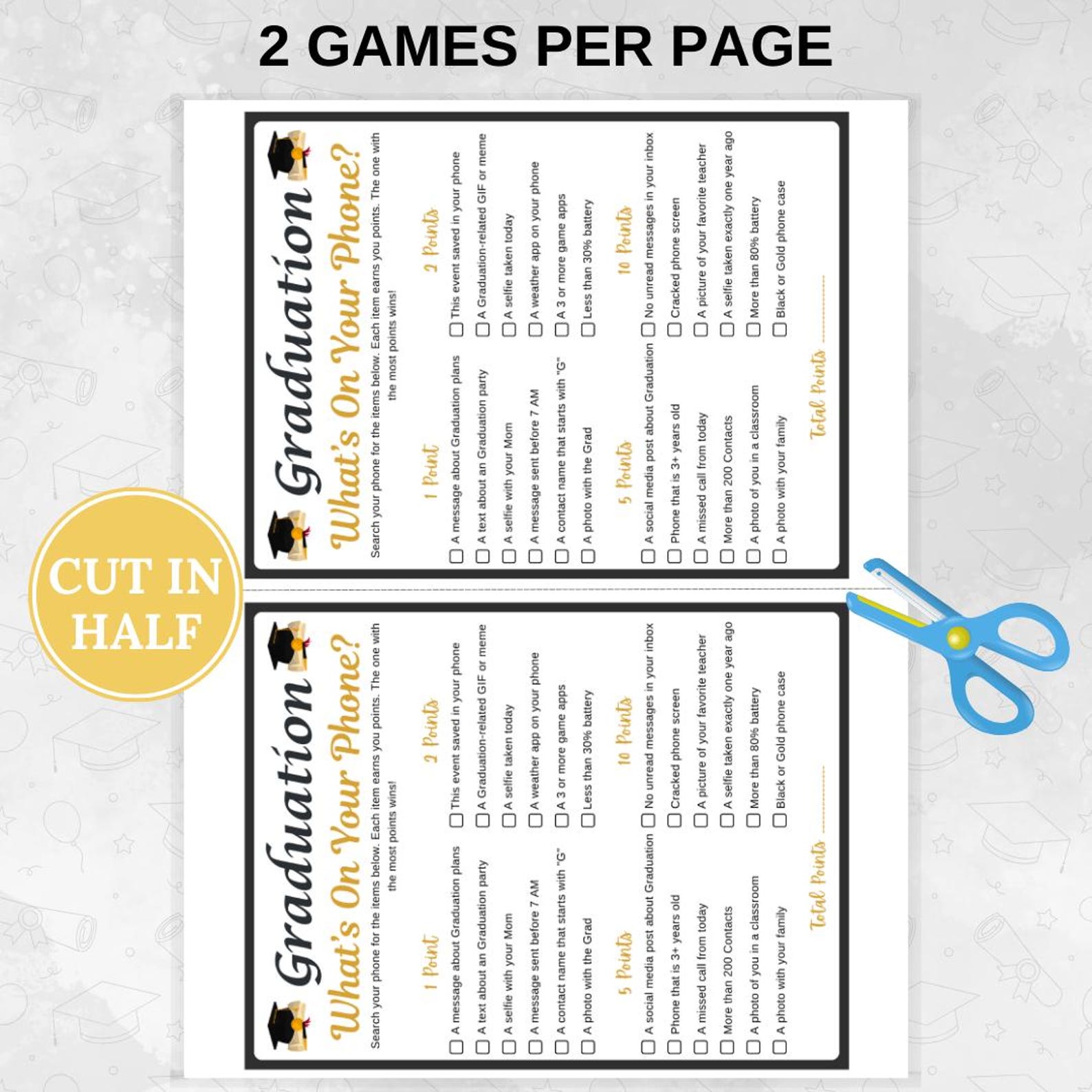 Graduation What's on Your Phone, Printable Graduation Party Game ...