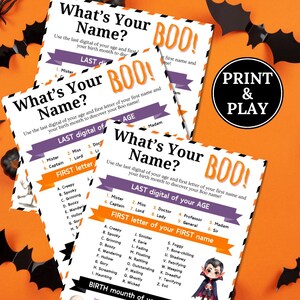 What’s Your Boo Name Game, What Your Name Game, Family & School ...