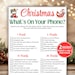 Christmas Whats on Your Phone Game, Christmas Party Game, Printable ...