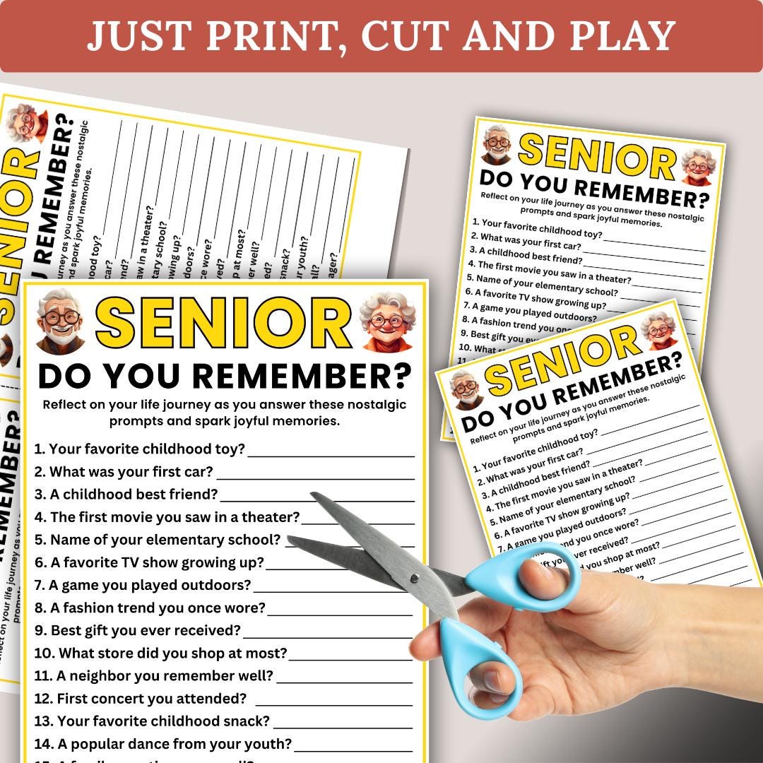 Game for Senior Citizens, Do You Remember Game, Seniors Memory Games ...