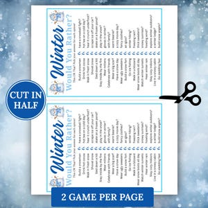 Winter This or That Game, Printable Would You Rather Game, Party Games ...