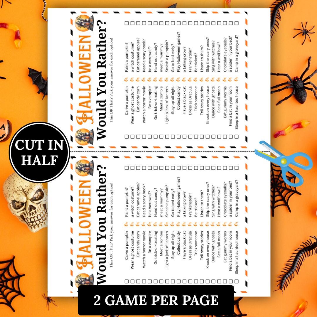 Halloween This or That Game, Would You Rather Game, Halloween Games ...