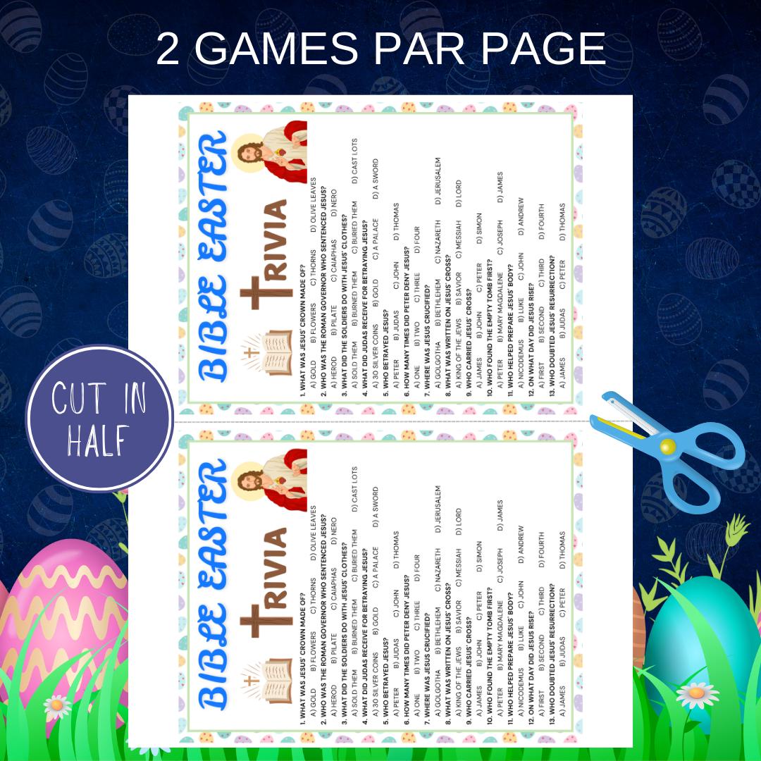 Easter Bible Trivia Game, Easter Trivia, Bible Games, Printable Trivia ...