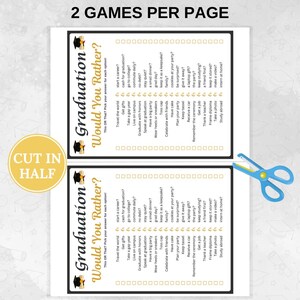 Graduation Would You Rather Game, Printable This or That Games ...