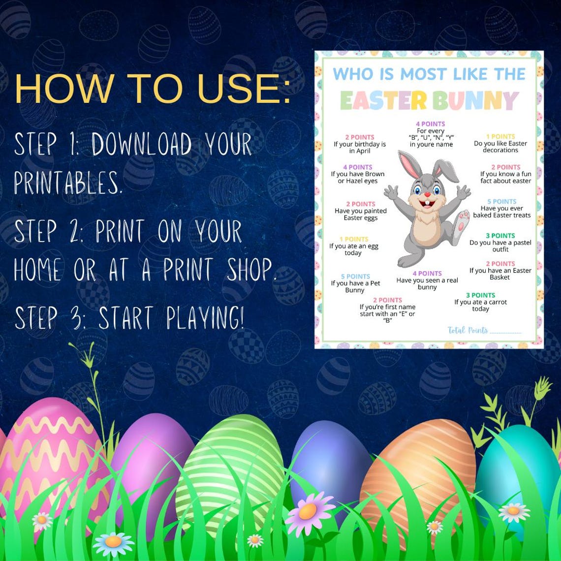 Who is Most Like the Easter Bunny Game, Printable Easter Game, Easter ...