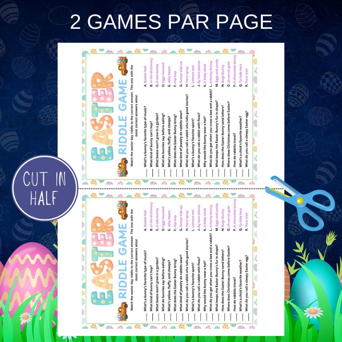 Easter Day Riddle Game, Printable Easter Day Party Games, Easter Who Am ...