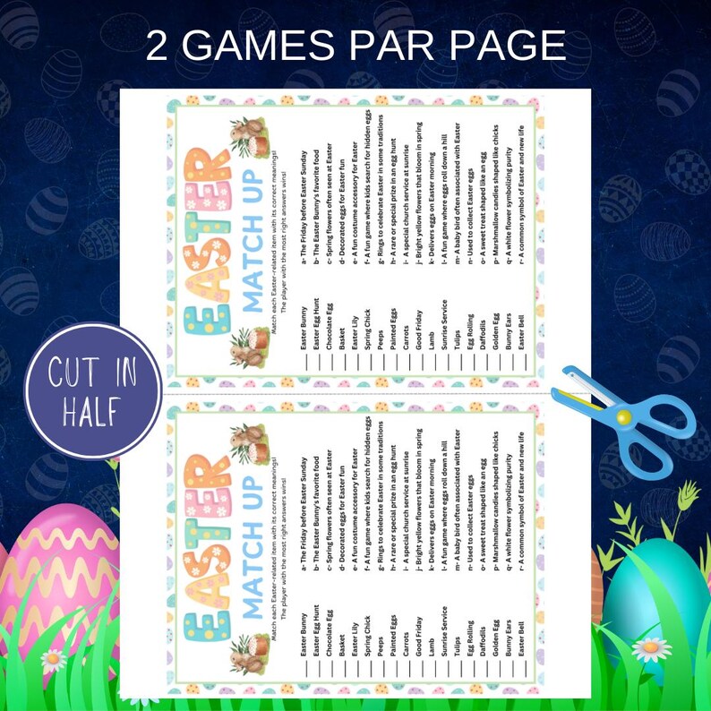 Easter Candy Match up Game, Easter Trivia Quiz, Printable Easter ...