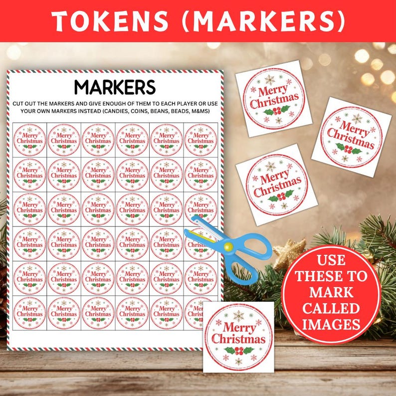 50 Christmas Bingo Cards, Christmas Bingo Game, Christmas Party Game ...