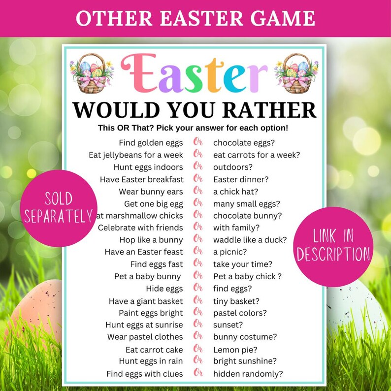 Easter Mad Libs, Easter Games, Easter Party Game, Easter Activity for ...