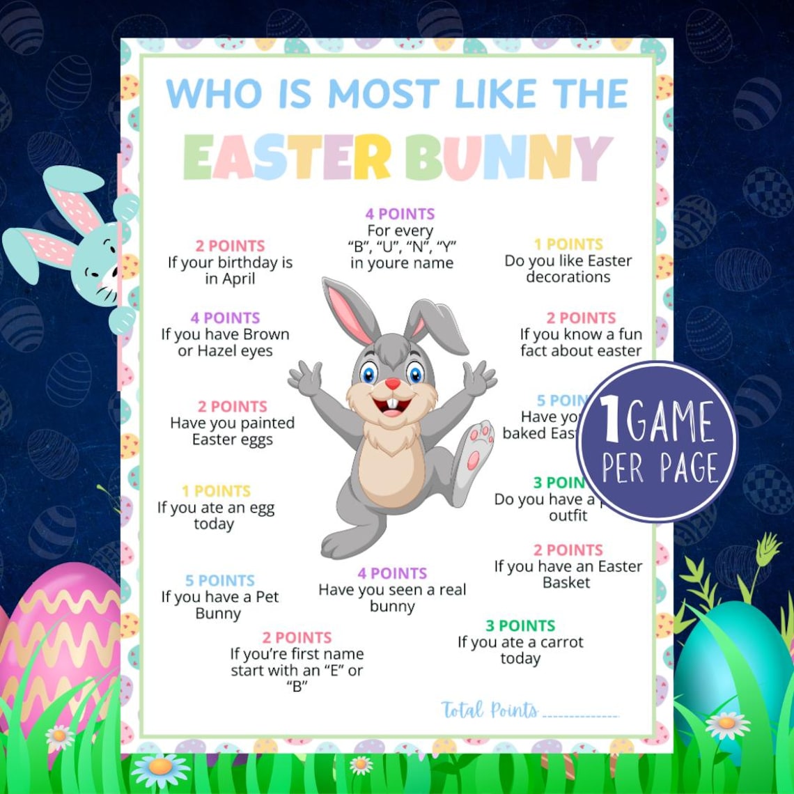 Who is Most Like the Easter Bunny Game, Printable Easter Game, Easter ...
