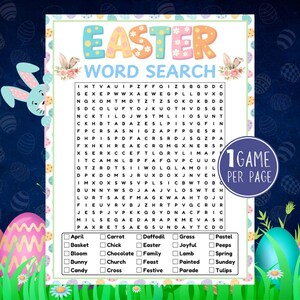 Easter Day Word Search Game, Easter Day Word Find, Printable Word ...