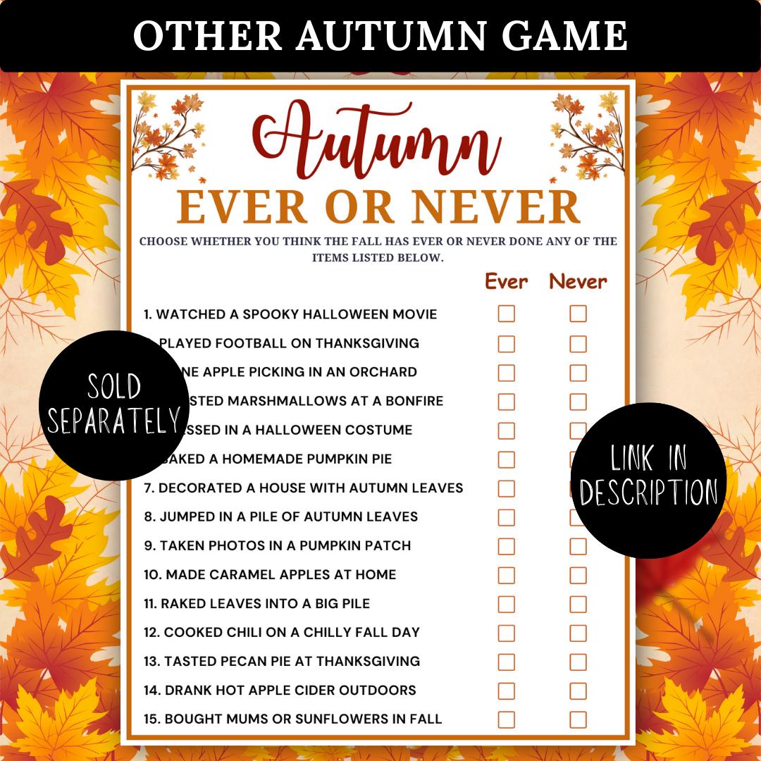 Autumn Emoji Pictionary Game, Printable Fall Emoji Quiz, Emoji Guessing ...