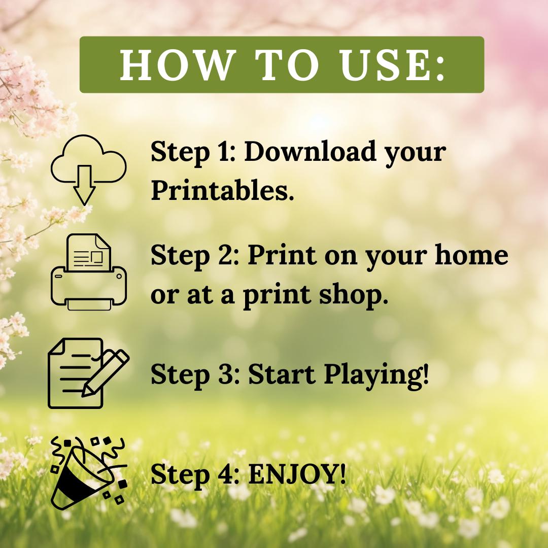 Spring Jeopardy Game, Printable Party Activity, Spring Games, Spring ...