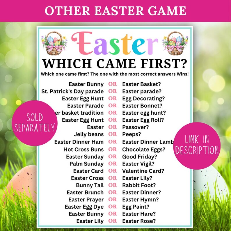 Easter Trivia Game, Holiday Trivia, Printable Easter Party Game, Teen ...