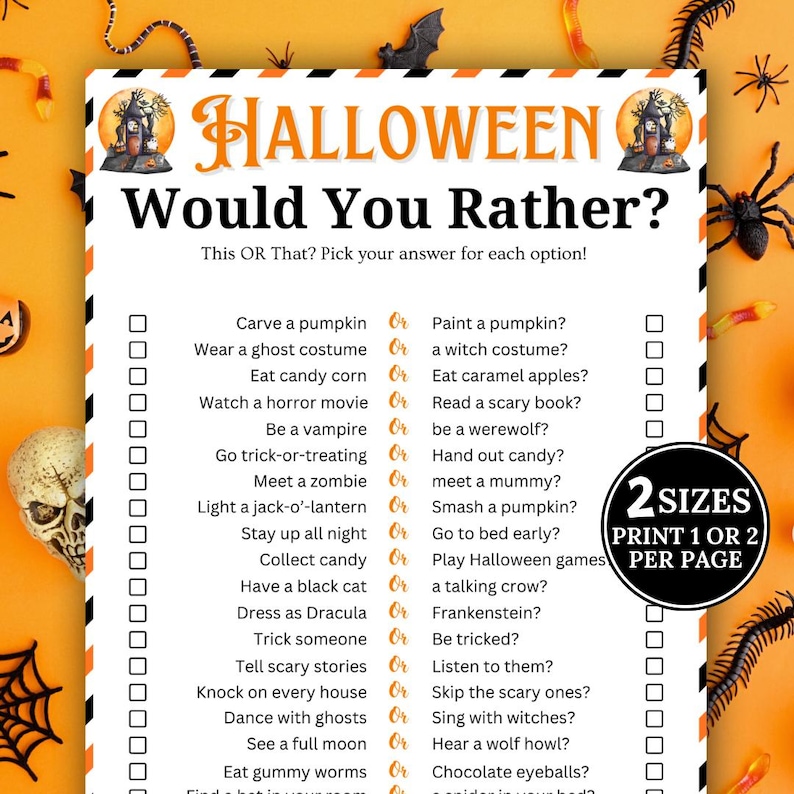 Halloween This or That Game, Would You Rather Game, Halloween Games ...
