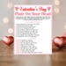 Valentine's Day Plate on Your Head Game, Holiday Drawing Game ...