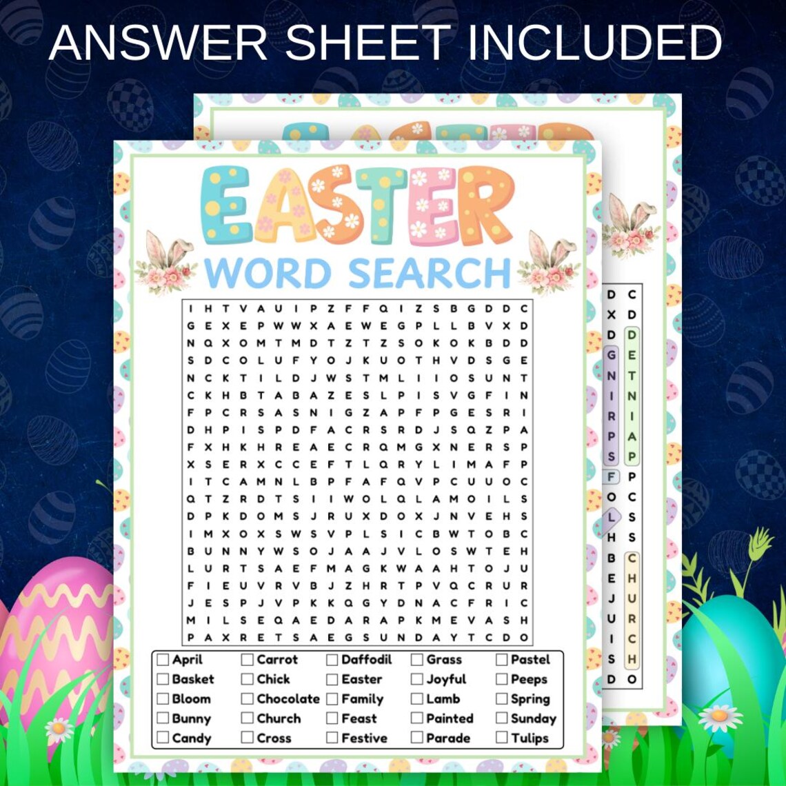 Easter Day Word Search Game, Easter Day Word Find, Printable Word ...