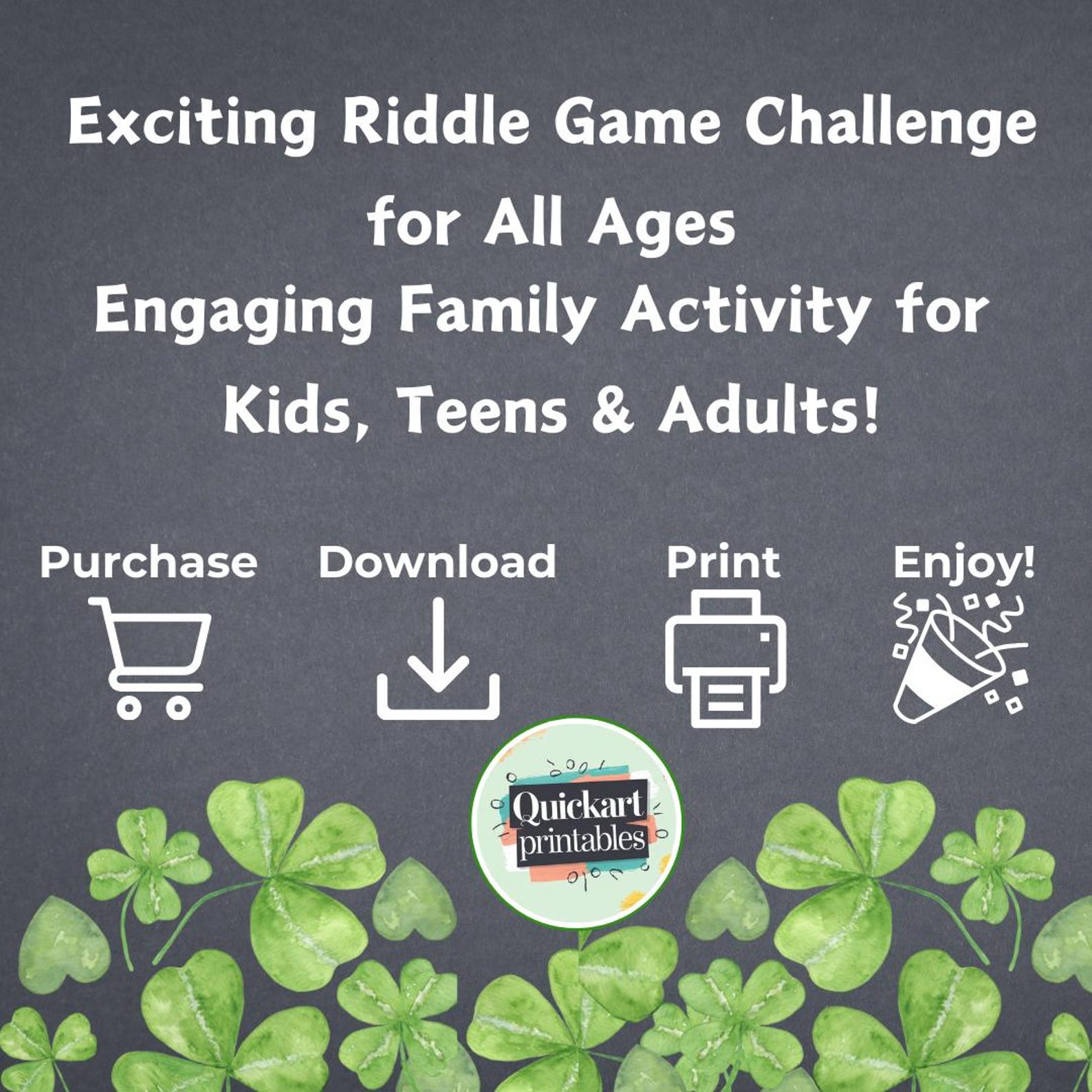 St. Patrick’s Day Riddle Game, Printable Saint Patricks Day Party Games ...