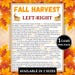 Left Right Fall Game, Pass the Prize Gift Exchange Game, Autumn Party ...