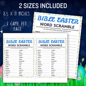 Bible Easter Word Scramble Game, Printable Bible Games, Bible Word ...