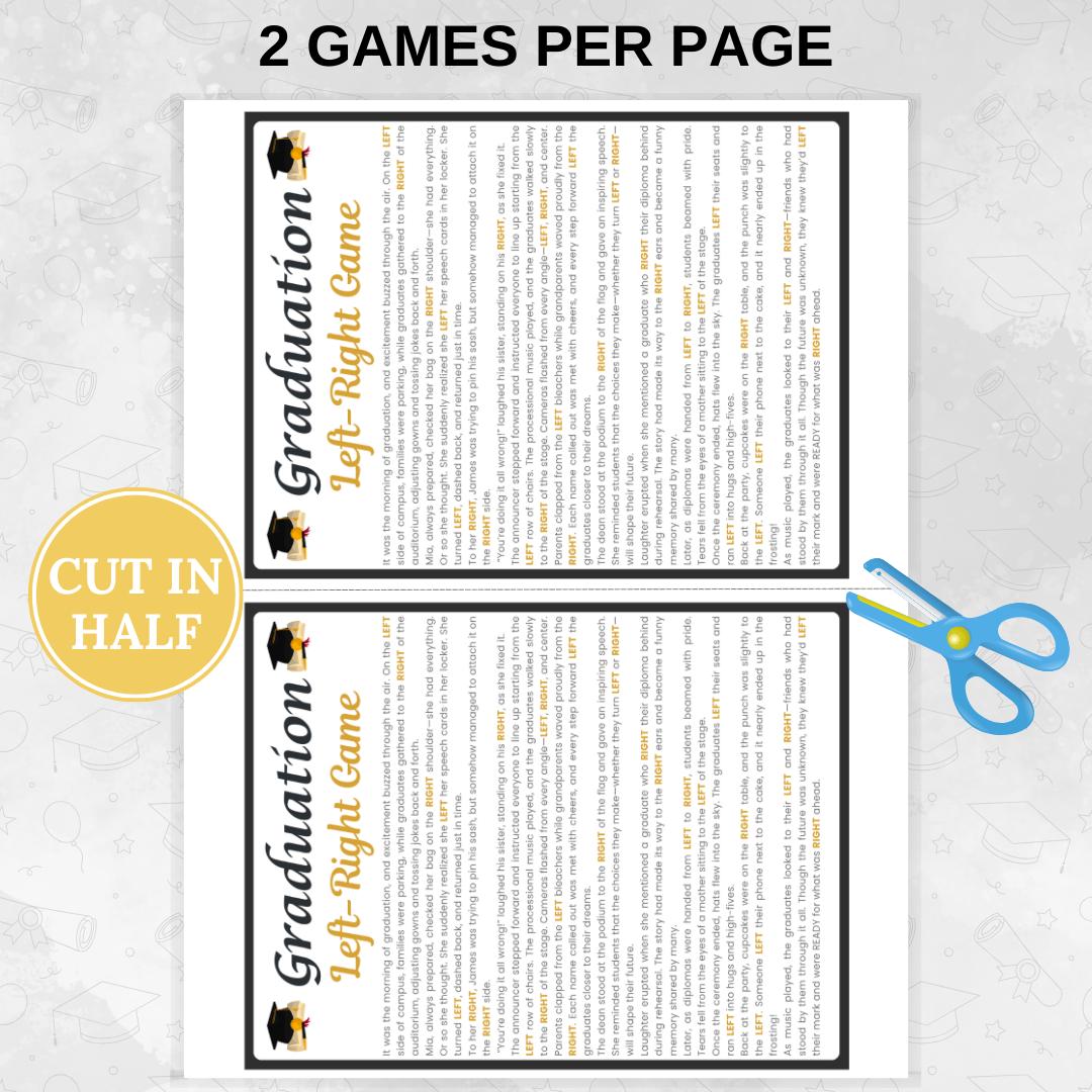 Graduation Left Right Game, Pass the Prize Gift Exchange Game ...