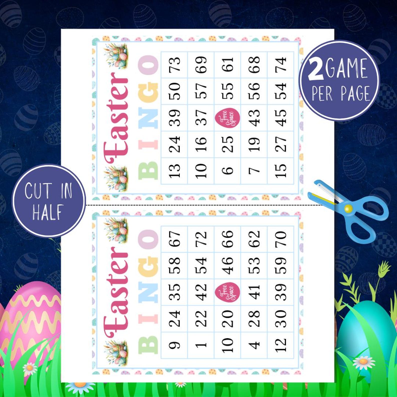 200 Easter Day Bingo Cards, Easter Day Bingo Game, Instant Download ...