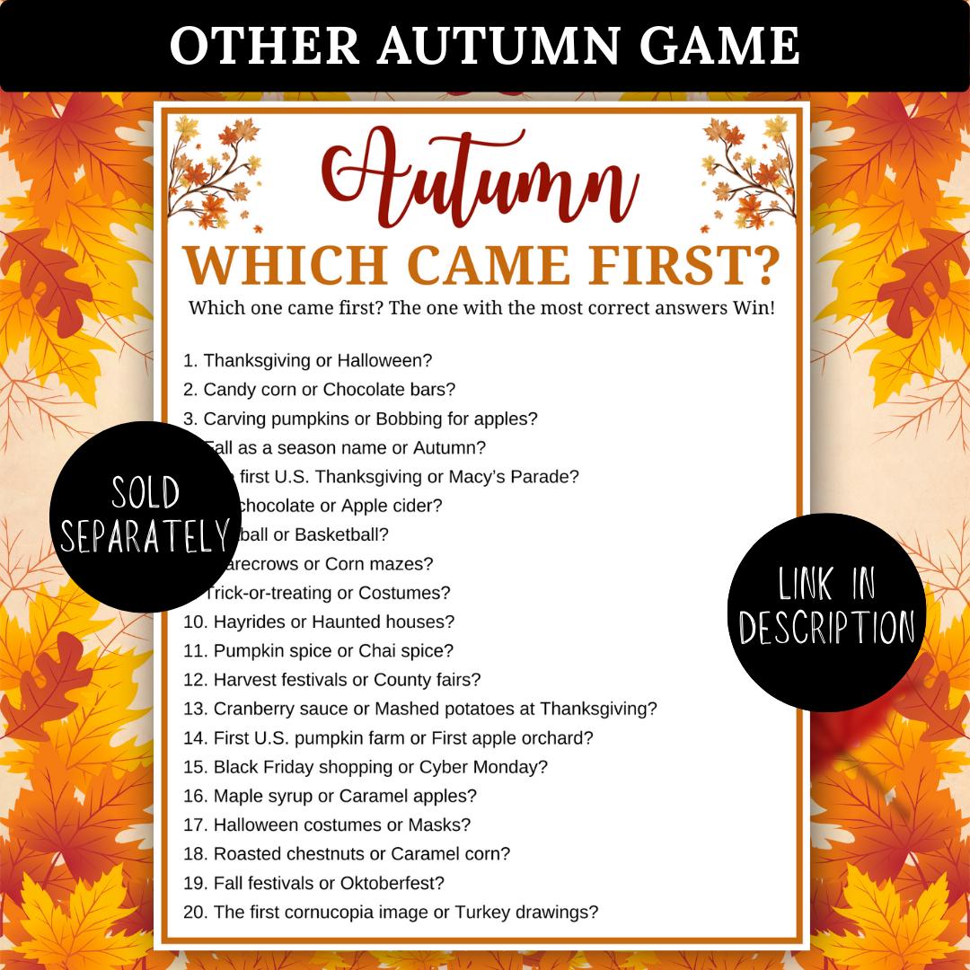 Fall Printable Ever or Never Game, Fall Party Games Never Have I Ever ...