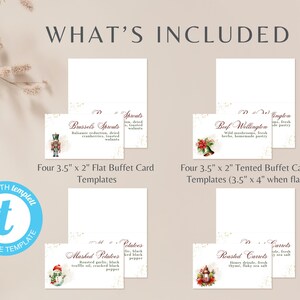 Christmas Buffet Card Template, Printable Holiday Buffet Card ...