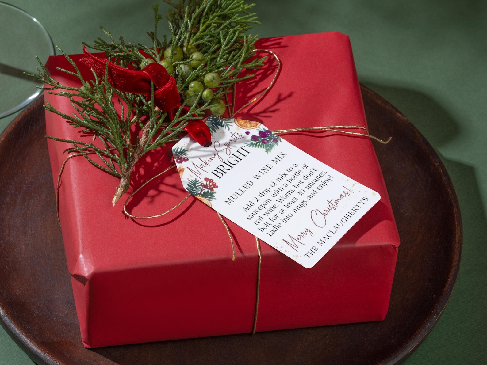 Christmas Mulled Wine Gift Tag Template, Christmas Mulling Spices Tag ...
