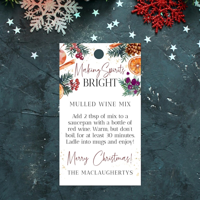 Label for Mulled Wine - Etsy UK